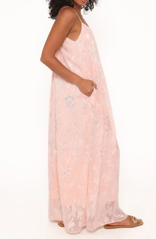 PETAL & PUP Lumina Metallic Jacquard Maxi Dress