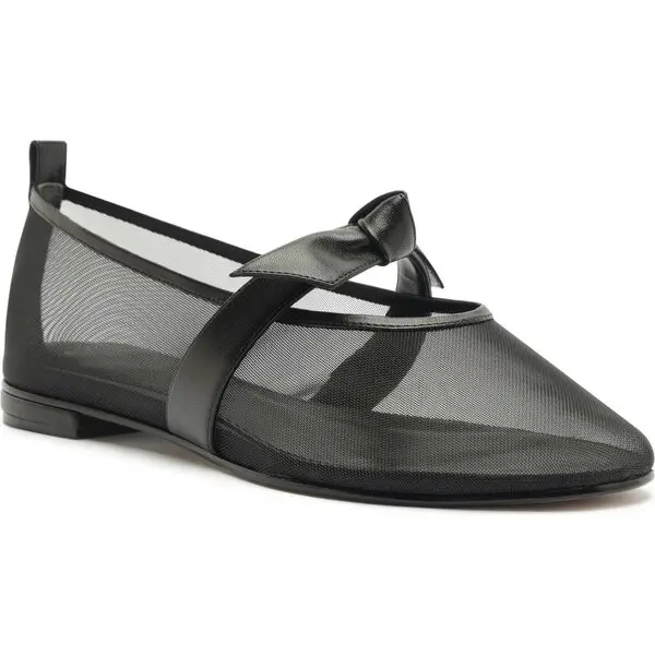 ALEXANDRE BIRMAN Clarita Ballerina Mary Jane Flat - Black
