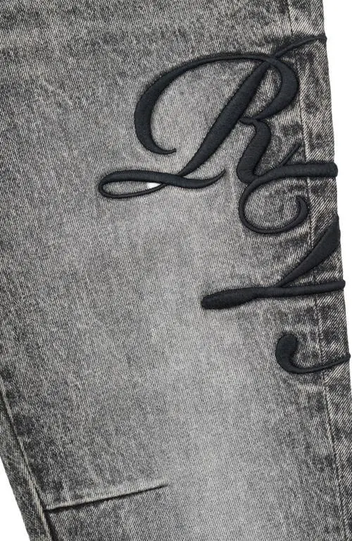 RtA Bryant Embroidered Skinny Jeans
