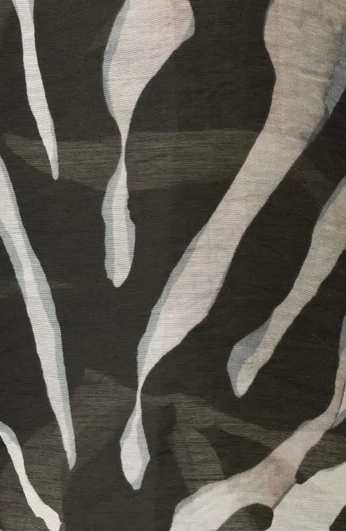 Mango Zebra Print Long Sleeve Shirt