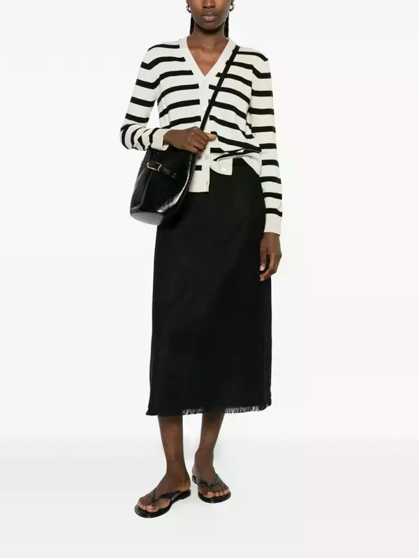 Max Mara A-line Midi Skirt With Fringed Hem