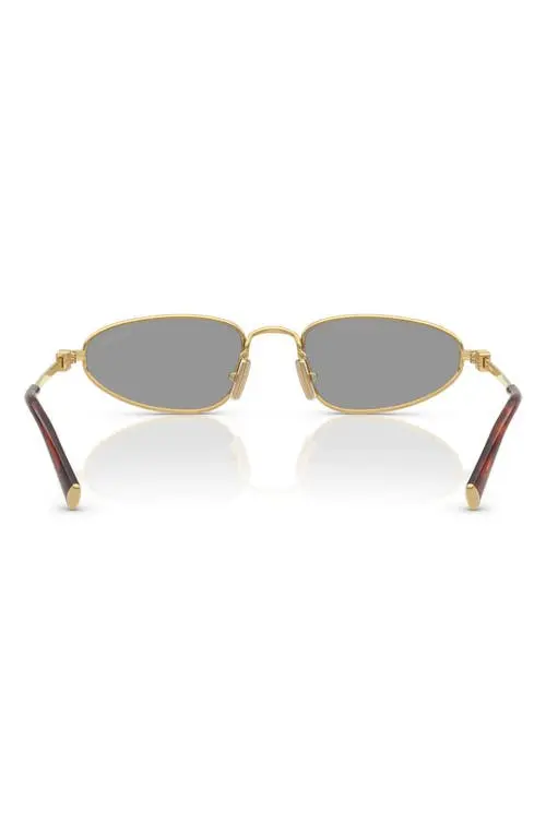 Miu Miu Oval Sunglasses - Gold/grey