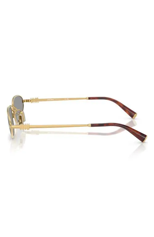 Miu Miu Oval Sunglasses - Gold/grey