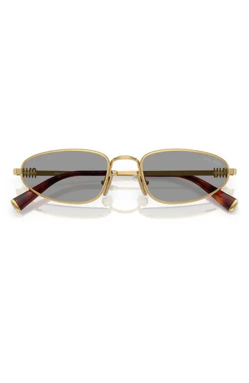 Miu Miu Oval Sunglasses - Gold/grey