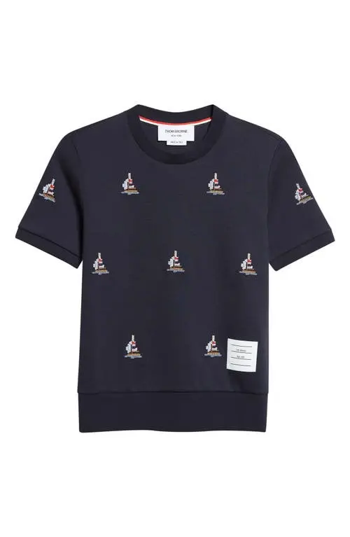 Thom Browne Sailboat Cotton Blouson T-shirt