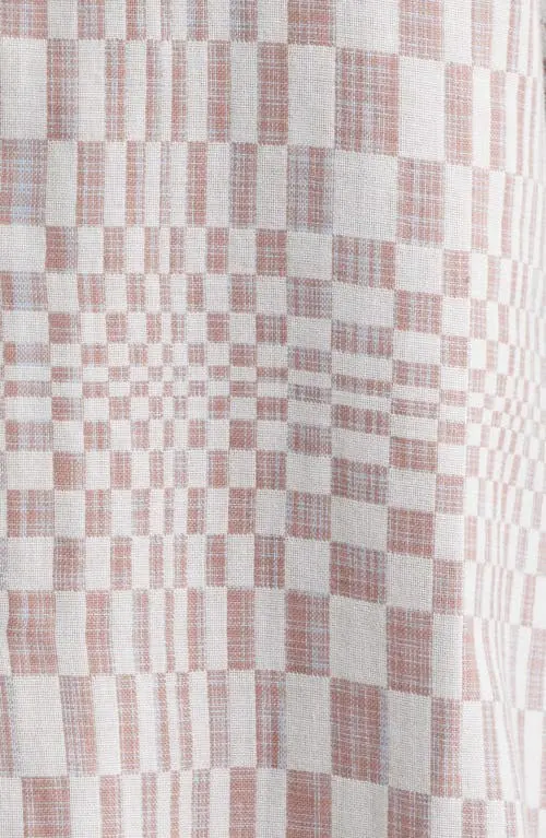 CORRIDOR High Focus Moiré Print Cotton Camp Shirt - Dusk