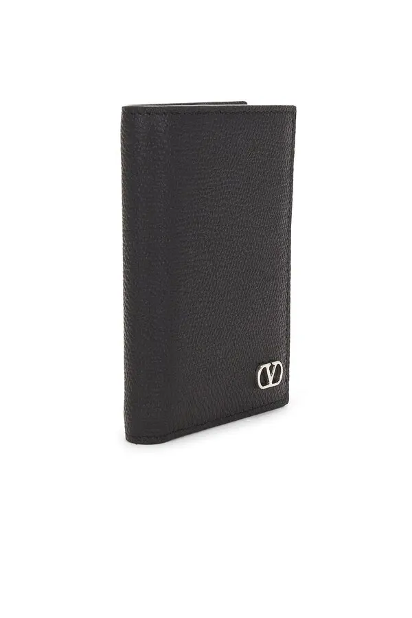 Valentino Garavani Vlogo Signature Card Holder In Black - Nero