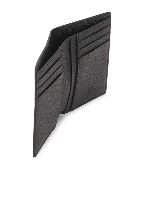 Valentino Garavani Vlogo Signature Card Holder In Black - Nero