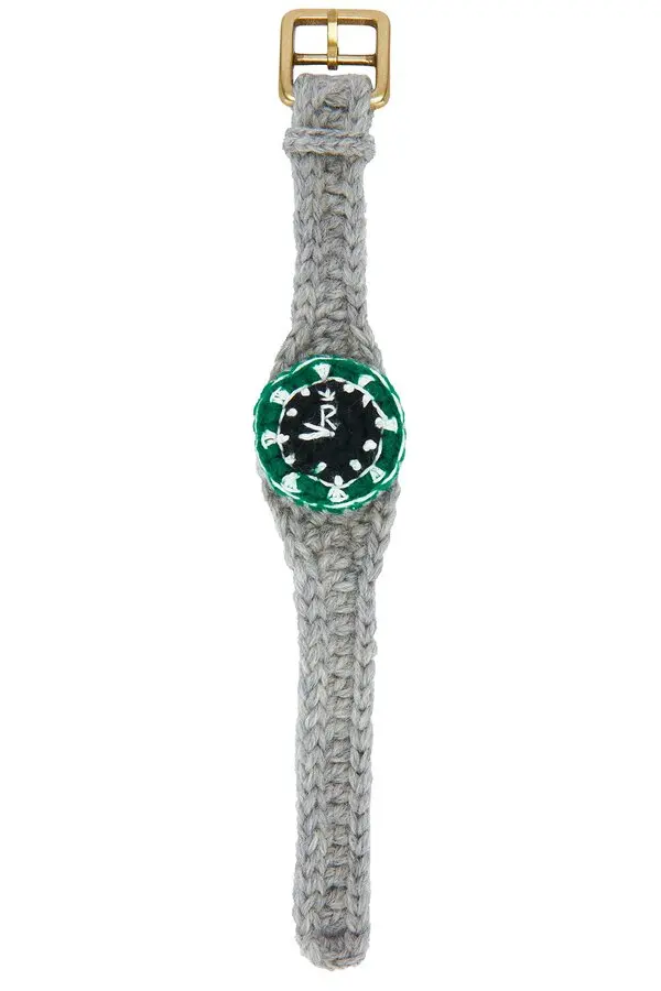 RICE NINE TEN Hand Knit Watch Motif Bracelet