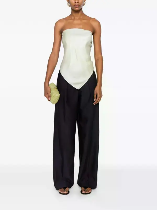 FORTE_FORTE Pleated Wide-leg Trousers