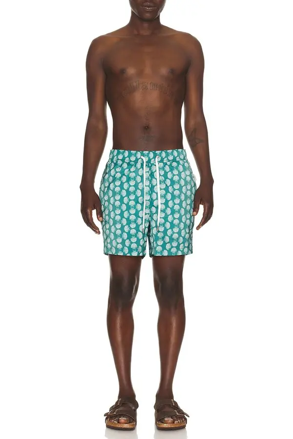 Onia Charles 5" Swim Trunk With Stripes - Aloe Multi