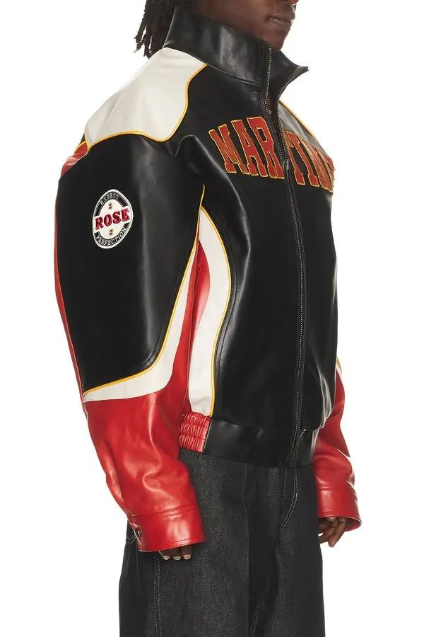 Martine Rose Superbowl Leather Jacket