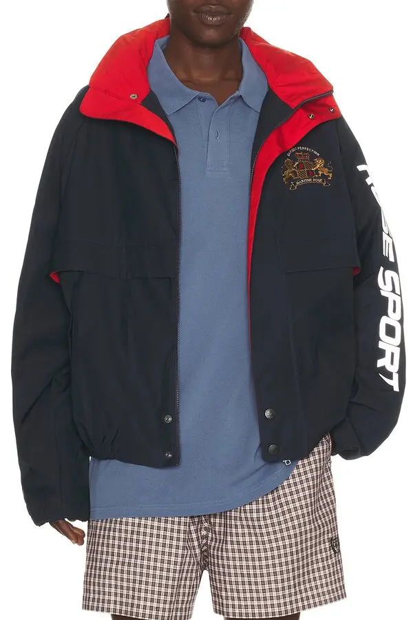 Martine Rose Anorak With Logo Detail - Blue Navy