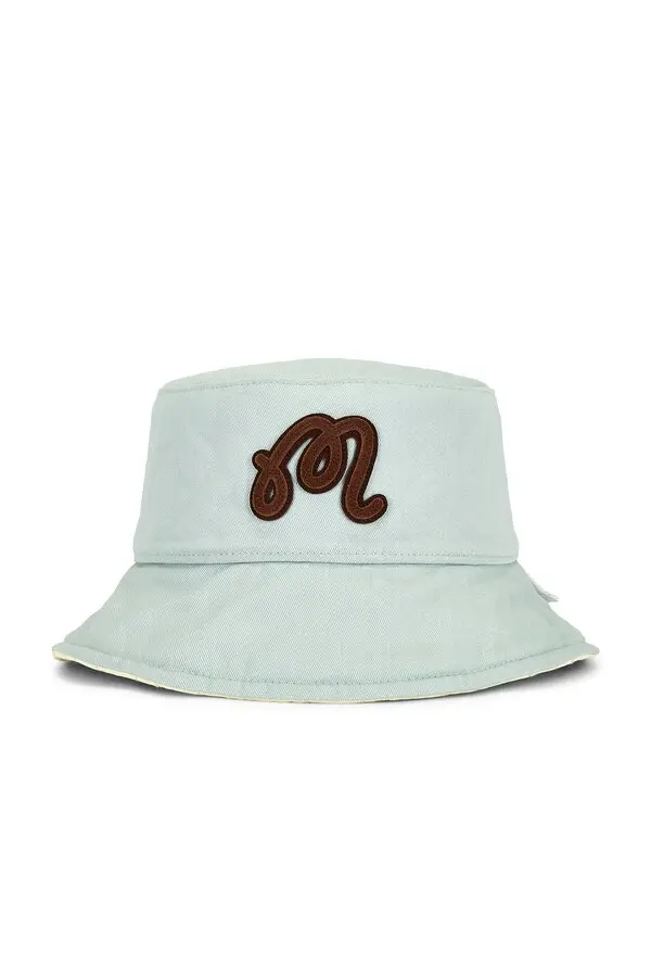 MALBON Velasco Reversible Bucket Hat - Wax Yellow & Surf Spray
