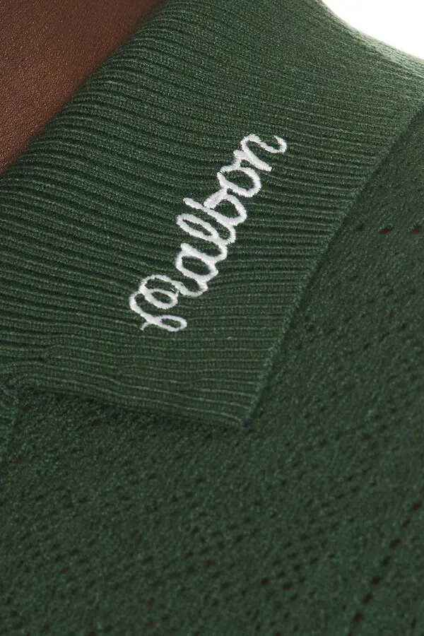 MALBON Resort Crochet Polo - Green