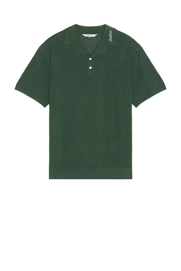 MALBON Resort Crochet Polo - Green