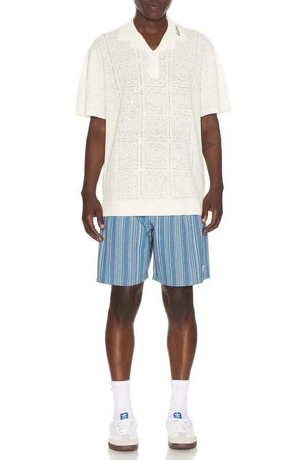 MALBON Resort Crochet Polo - Ivory