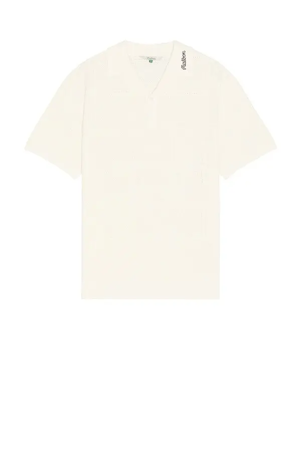 MALBON Resort Crochet Polo - Ivory