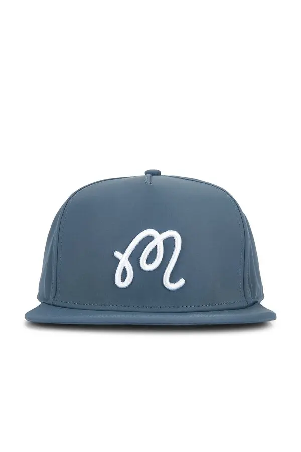 MALBON M Snapback Cap - Aegean Blue