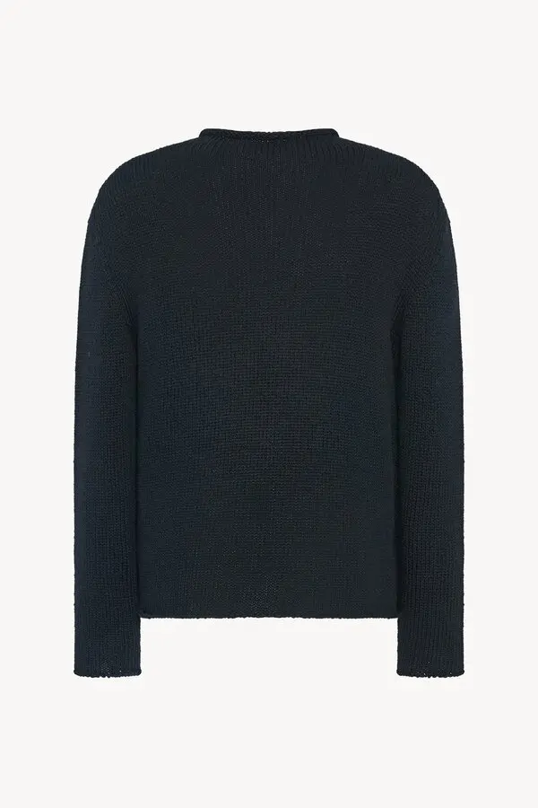 THE ROW Hideki Long-sleeve Mockneck Sweater