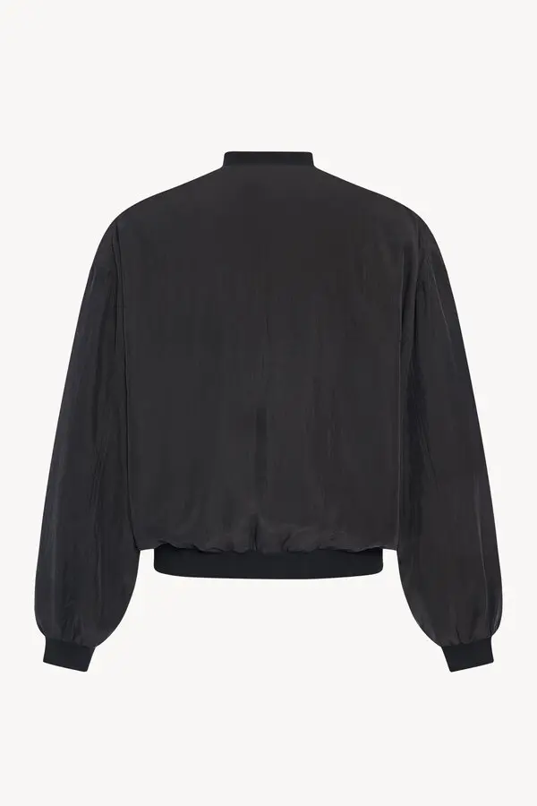 THE ROW Oriel Bomber Jacket In Silk Poplin