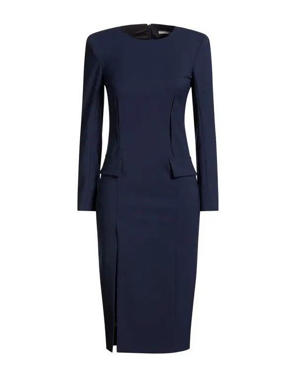 Patrizia Pepe Midi Dress Size Polyester, Virgin Wool, Elastane