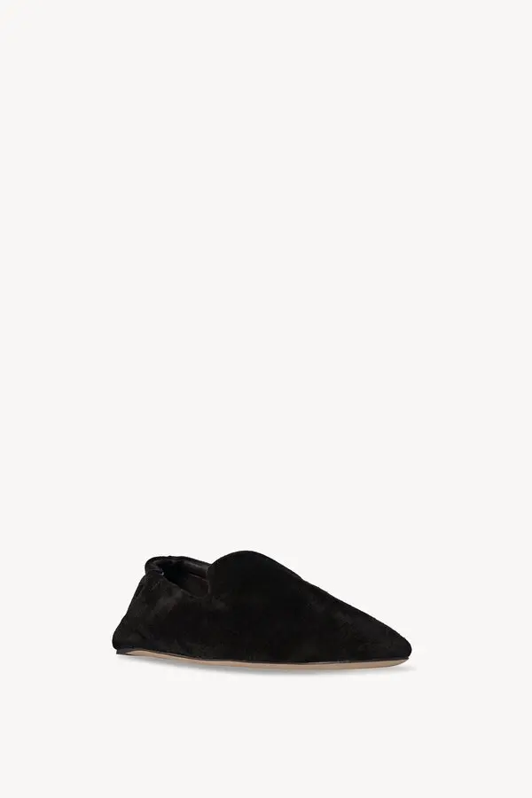 THE ROW Casa Slipper In Nappa Leather - Black