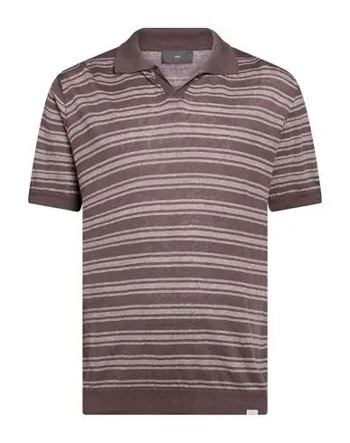 LIU •JO MAN Striped Linen And Cotton Sweater - Brown