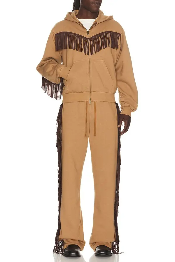 AUSTIN POST Fringed Straight Cut Pant
