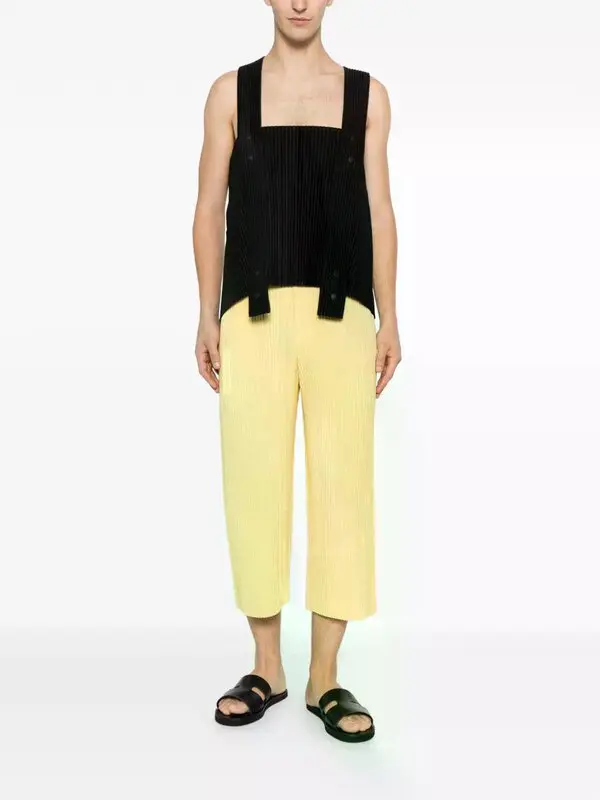 Issey Miyake Tailored Pleats Cropped Trousers