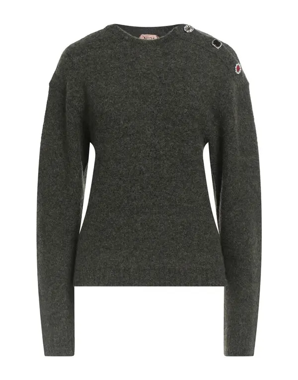 N°21 Dark Wool, Polyamide, And Cotton Sweater - Green