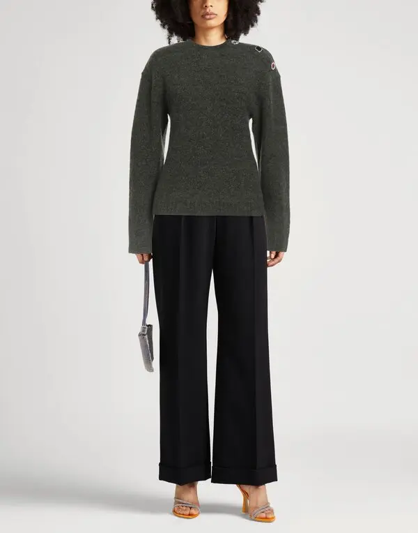 N°21 Dark Wool, Polyamide, And Cotton Sweater - Green