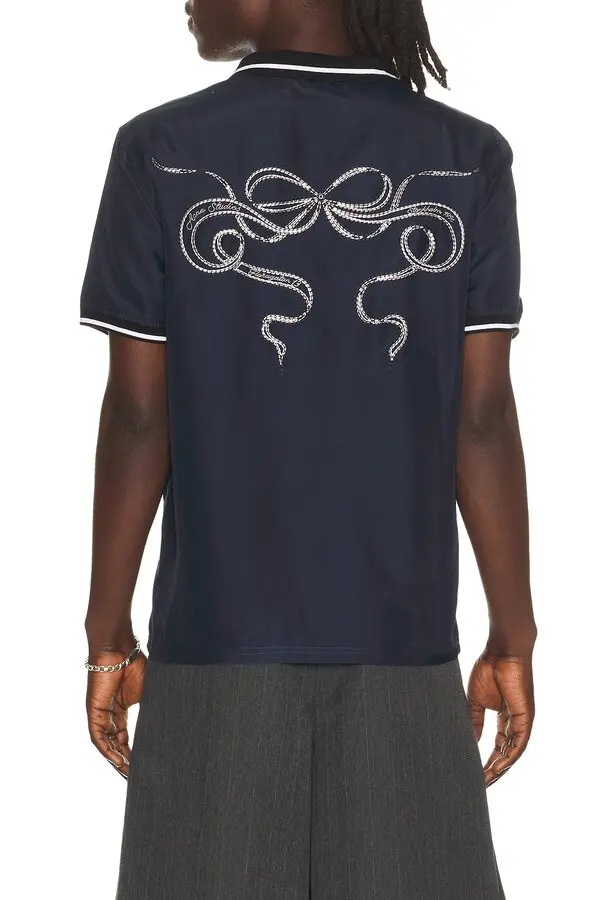Acne Studios Seram Viscose Shirt - Navy