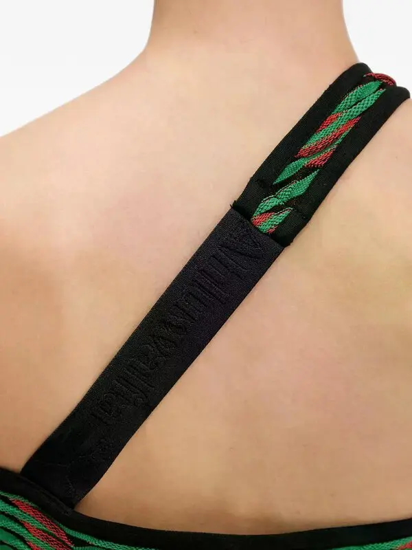 PUMA X Ahluwalia One-shoulder Logo-embroidered Top