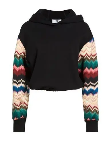 Missoni Cotton French Terry Hoodie With Multicolor Chevron Sleeves