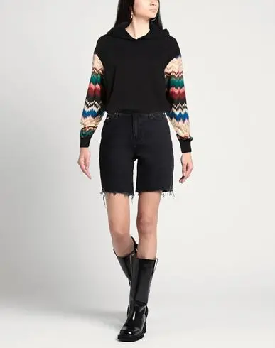 Missoni Cotton French Terry Hoodie With Multicolor Chevron Sleeves