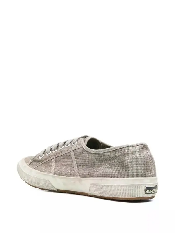 Superga Distressed Canvas Lace-up Sneakers