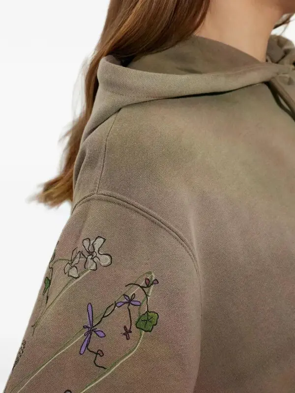 Off-White Floral Embroidered Hoodie