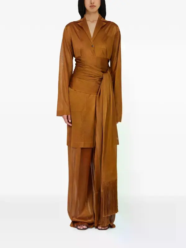 FERRAGAMO Jersey Duster - Brown