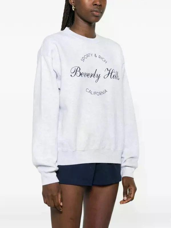 SPORTY & RICH Beverly Hills Logo-print Sweater