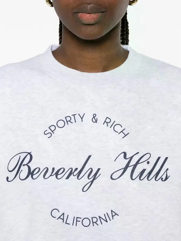 SPORTY & RICH Beverly Hills Logo-print Sweater