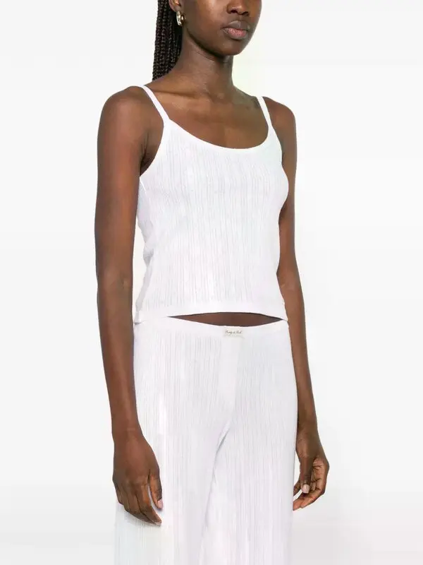SPORTY & RICH Pointelle Knit Camisole