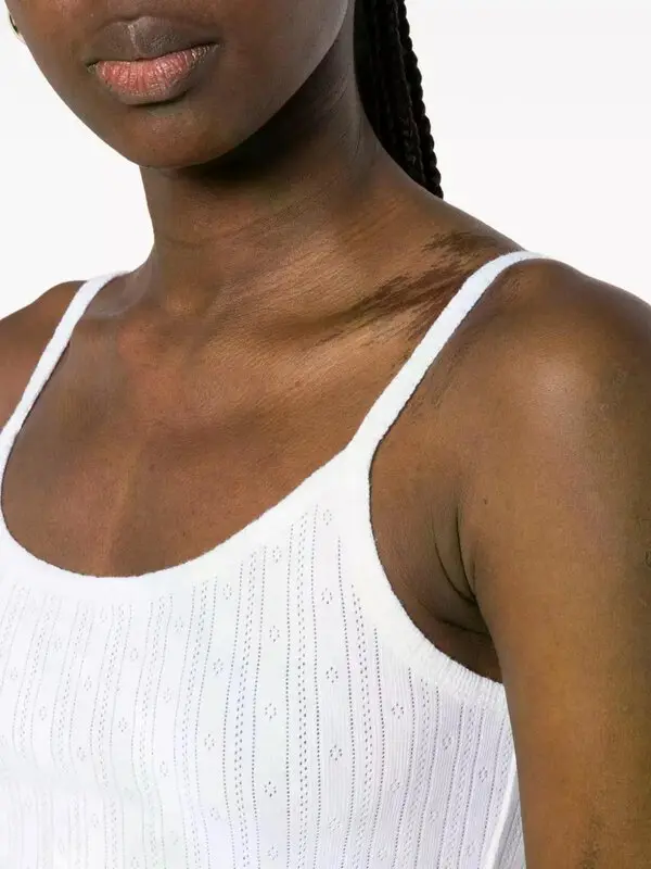 SPORTY & RICH Pointelle Knit Camisole