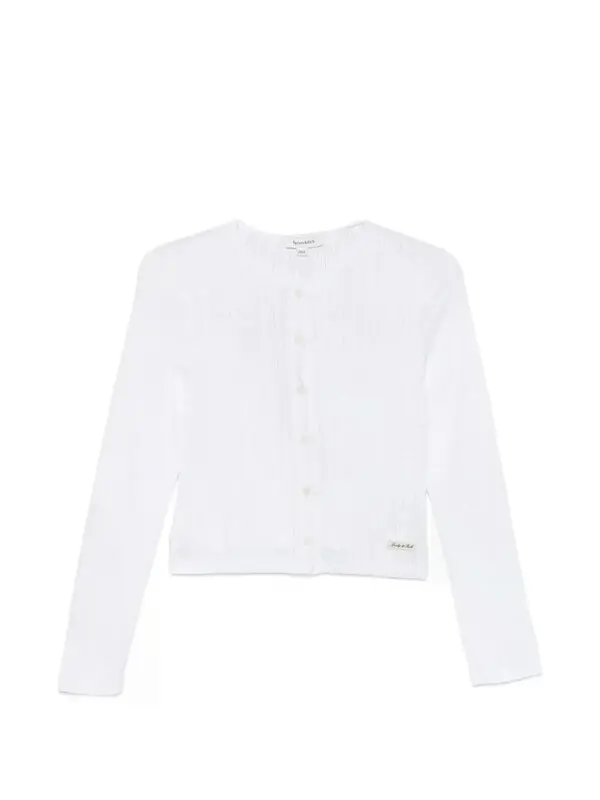 SPORTY & RICH Pointelle-knit Cardigan - White