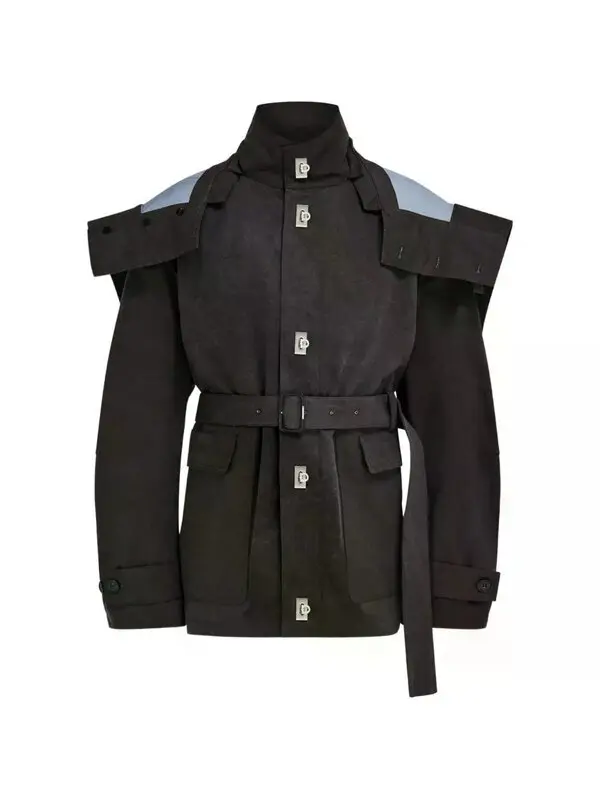 FERRAGAMO Cropped Hooded Parka - Brown