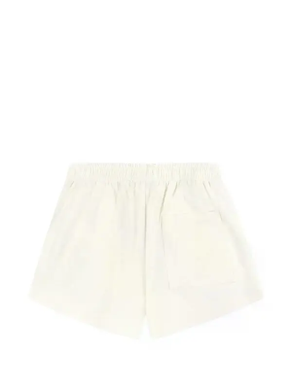 SPORTY & RICH Ecru Jersey Logo Shorts