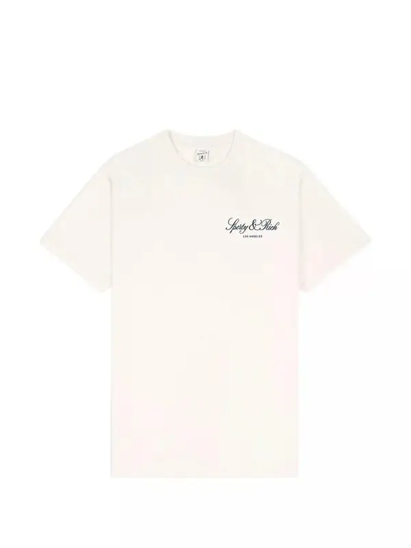 SPORTY & RICH Logo Print T-shirt - Neutrals