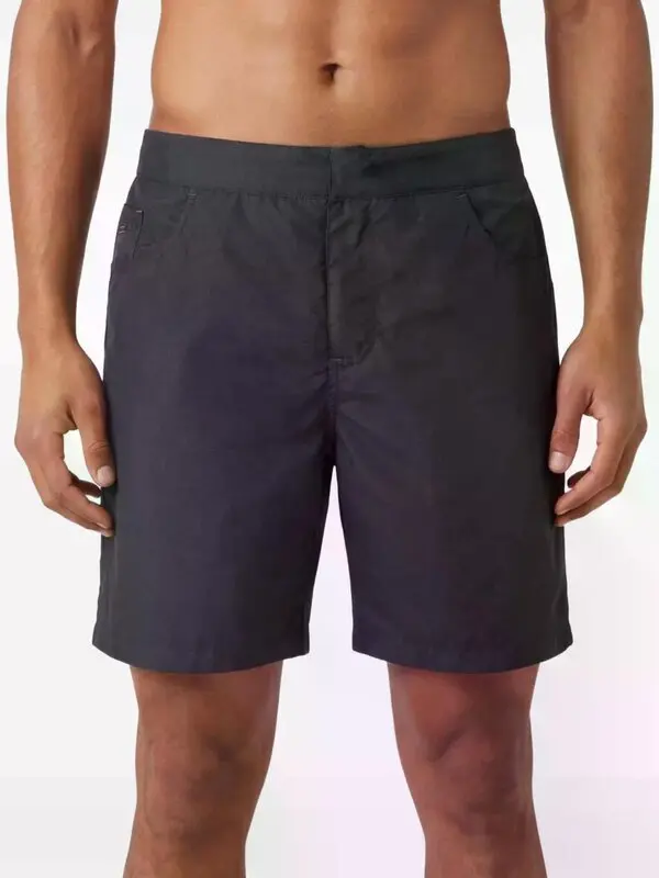 RICHARD J. BROWN Logo Embroidered Swim Shorts - Black