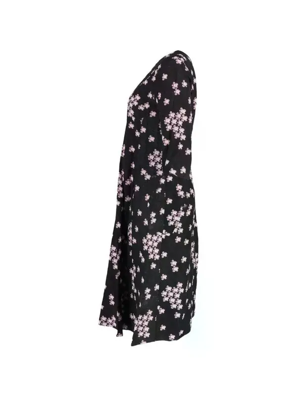 Marni V-neck Floral Print Jacquard Dress