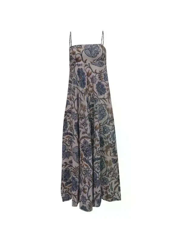 Zimmermann Vitali Floral-print Linen Dress - Neutrals